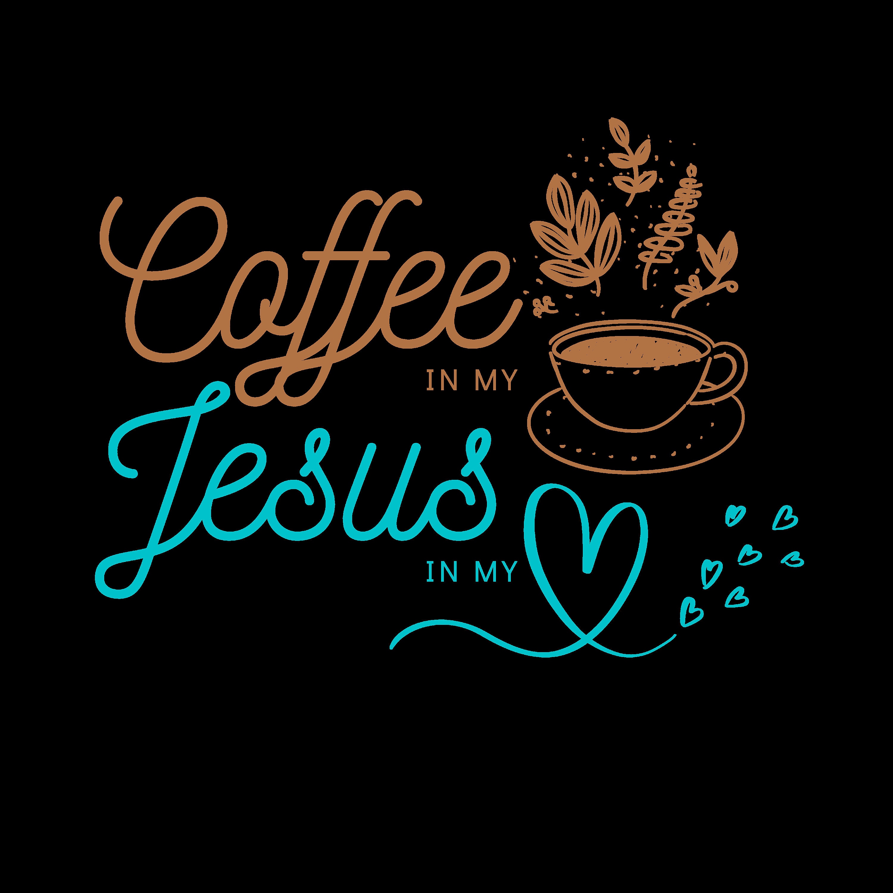 PNG Jesus and Coffee Green Circle Logo Digital Download, Christian ...
