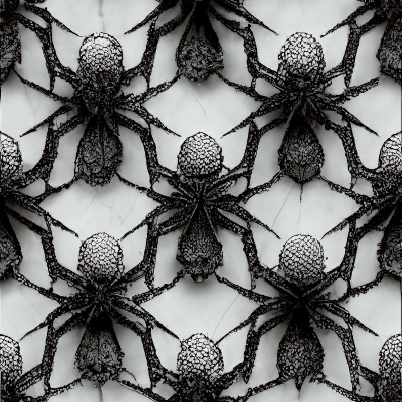 Spiders and Webs Seamless Surface Pattern, Digital Download Repeatable ...