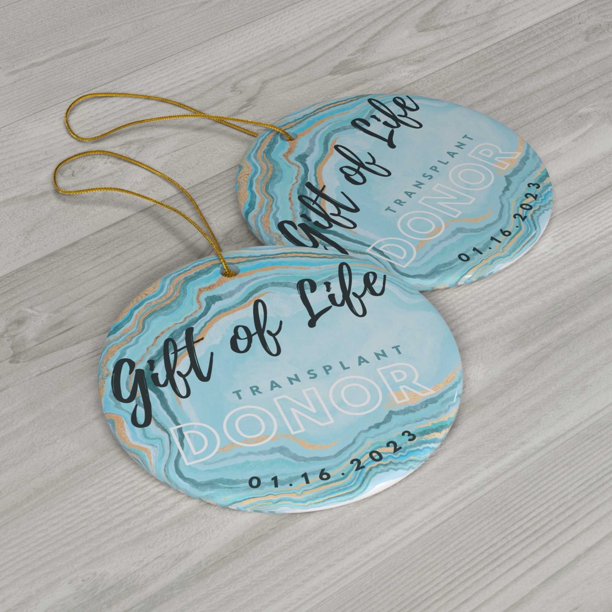Personalized Surgery Date Gift of Life Transplant Donor Christmas Metal ...