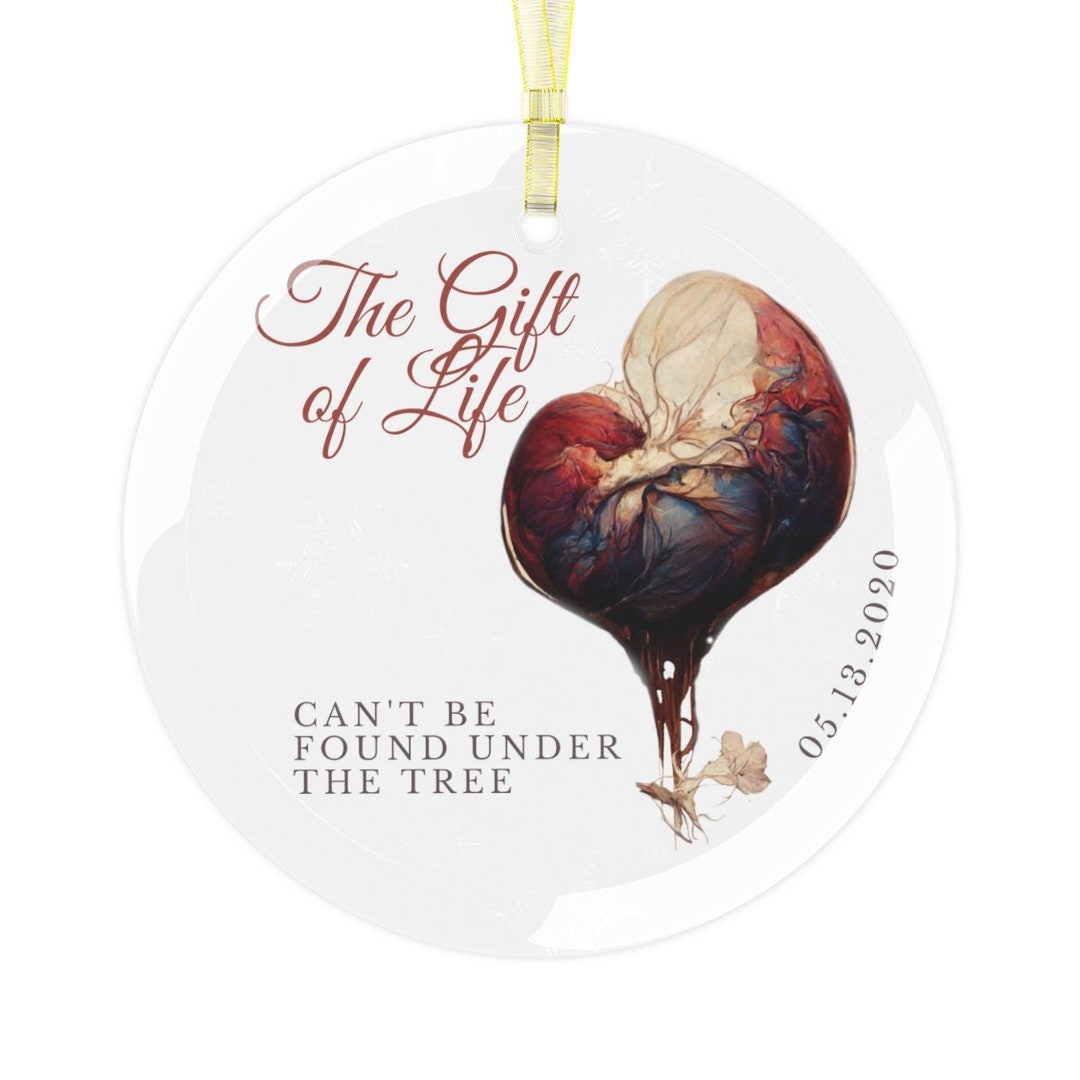 Personalized Organ Donation Glass Ornament, Custom Donation Date, the ...
