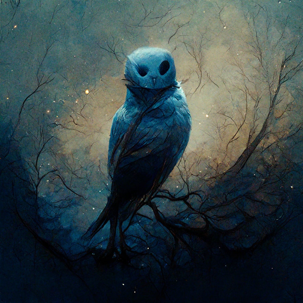 Inky Owl Series Digital Download Printable, Halloween Wall Decor ...