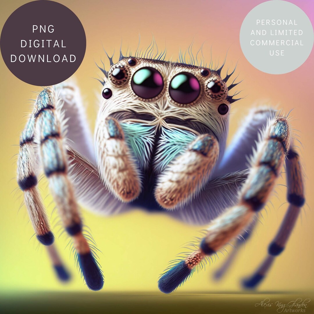 PNG January Jumping Spider Digital Download for Limited Commercial Use ...