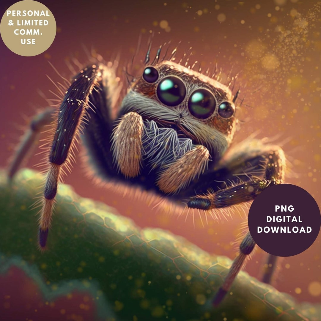PNG Jumping Spider on Leaf Digital Download for Limited Commercial Use ...