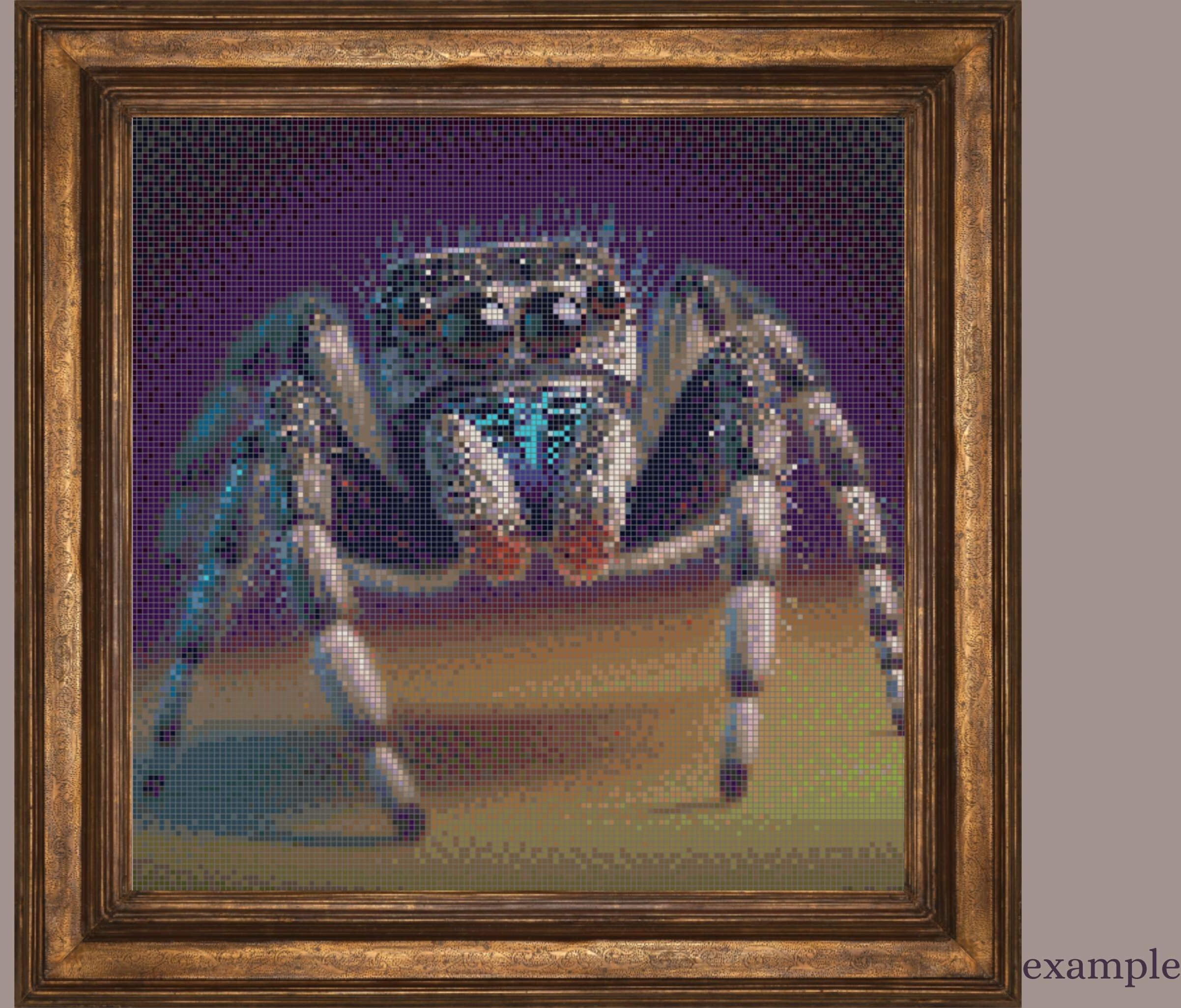 Purple Jumping Spider Cross Stitch Pattern PDF Digital Download ...