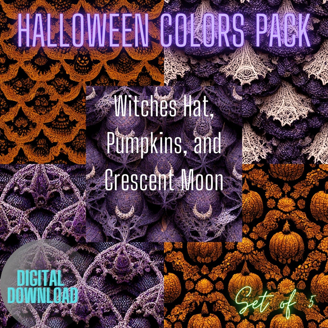 Halloween Colors Pack, Digital Download, Repeatable Seamless Pattern ...