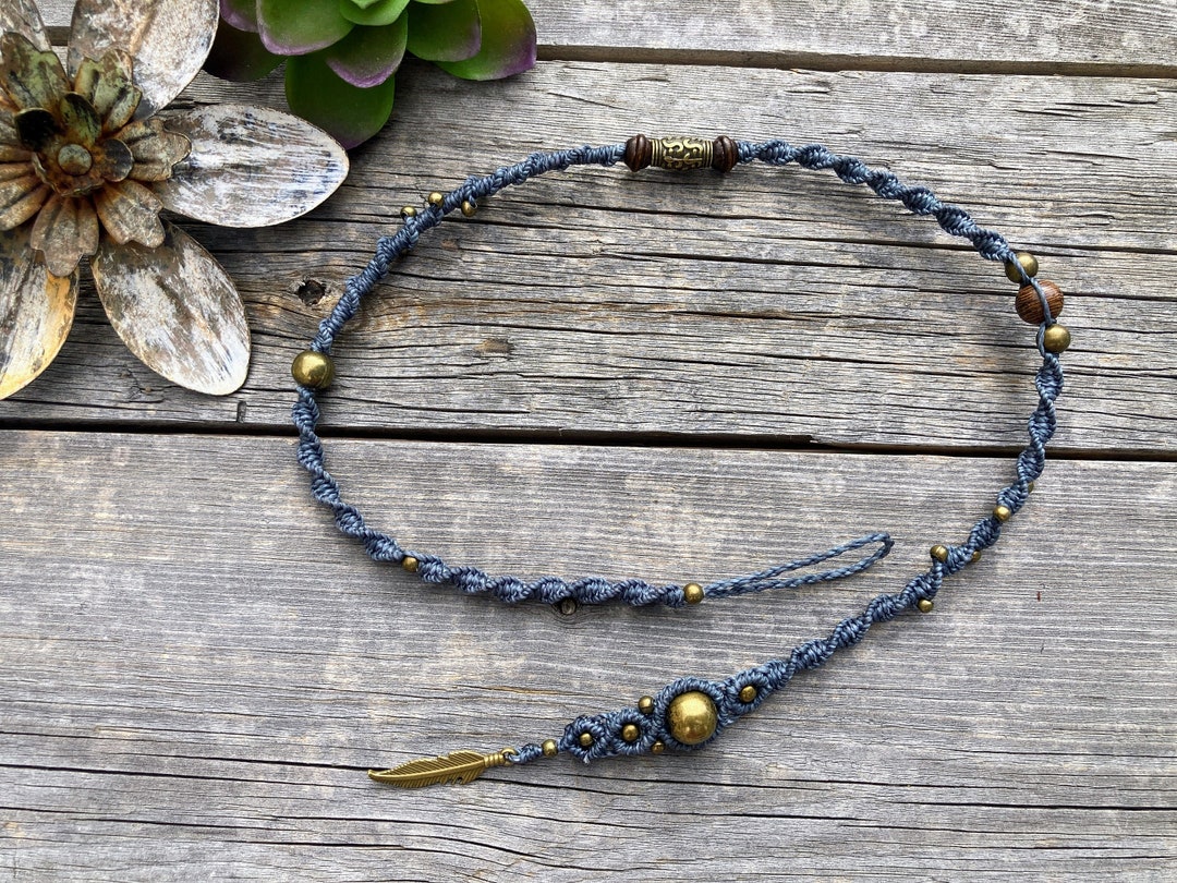 18.5 Macrame Hair Wrap Dreadwrap Blue - Etsy