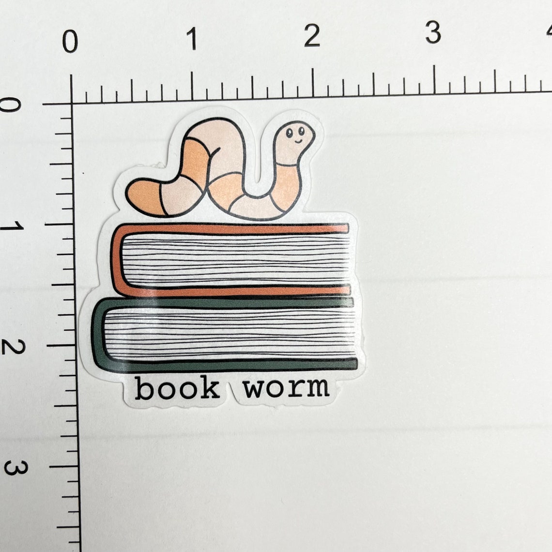 Book Worm Sticker Vinyl Sticker Laptop Sticker Book Lover - Etsy