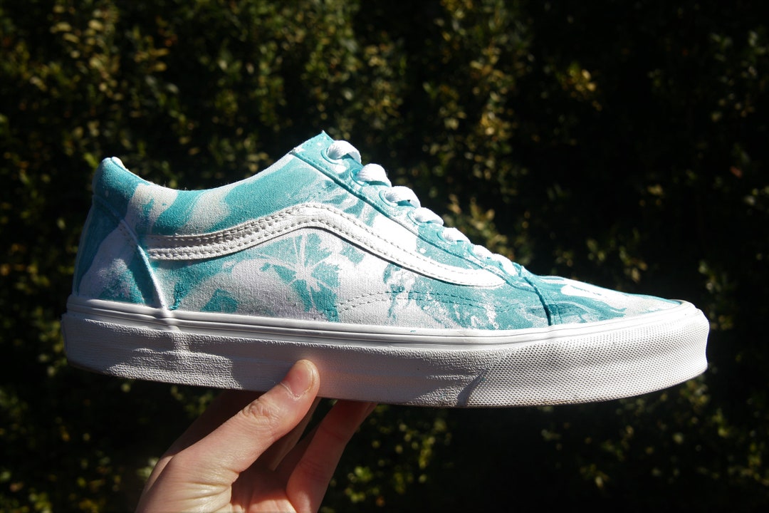 Custom Blue Butterfly Vans - Etsy
