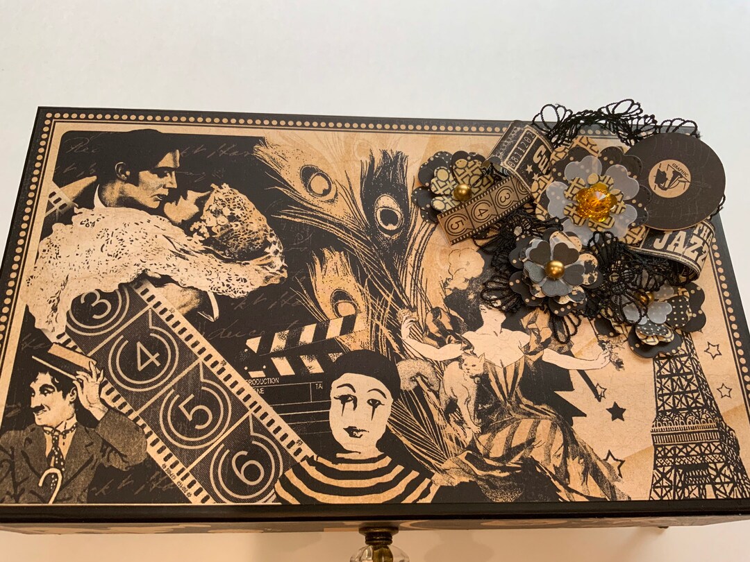 Cigar Box-decorated Wooden Cigar Boxes-gift Box-repurposed Cigar Box ...