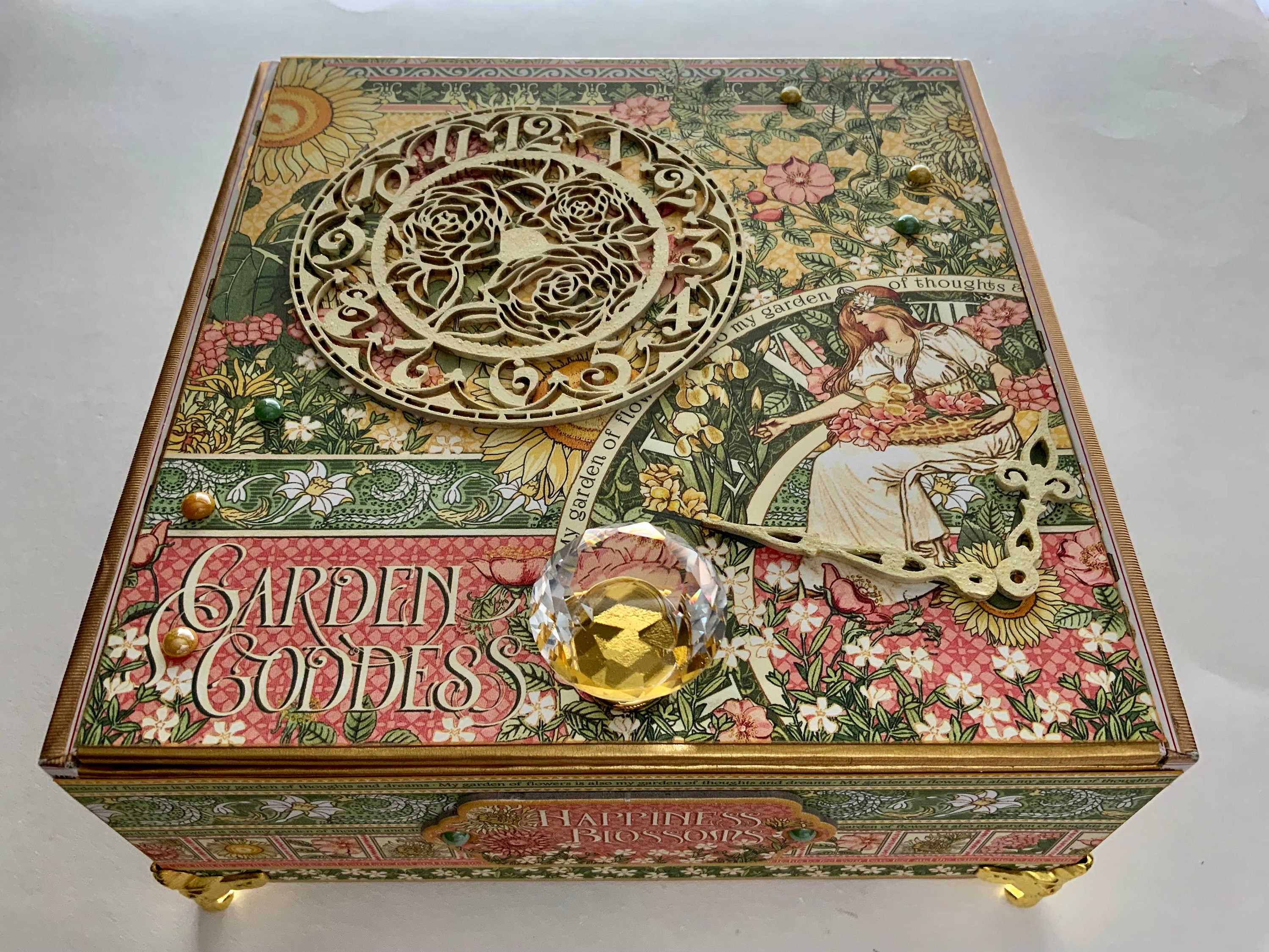 Garden Decorated Cigar Box, Decorative Box, Gift for Gardener ...