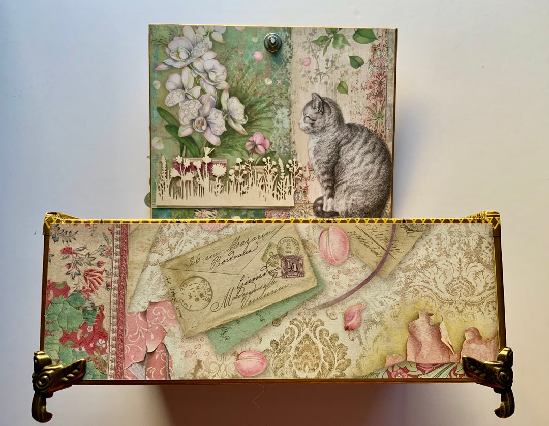 Cigar Boxdecorated Wooden Cigar Boxrepurposed Cigar Boxjewelry ...