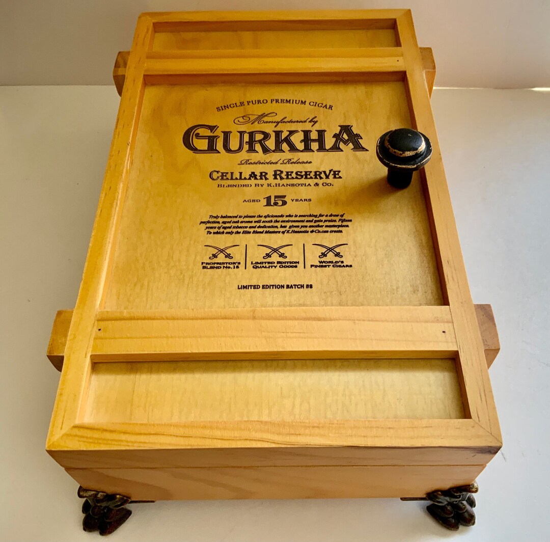 Cigar Boxaltered Cigar Boxrepurposed Cigar Boxgurkha Wooden Cigar Box ...