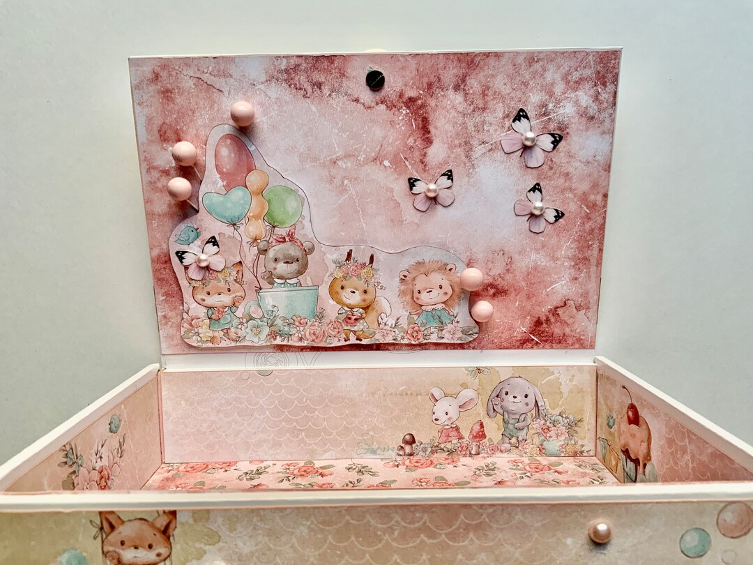 Nursery Friends Decorated Cigar Boxchilds Trinket Boxnursery ...