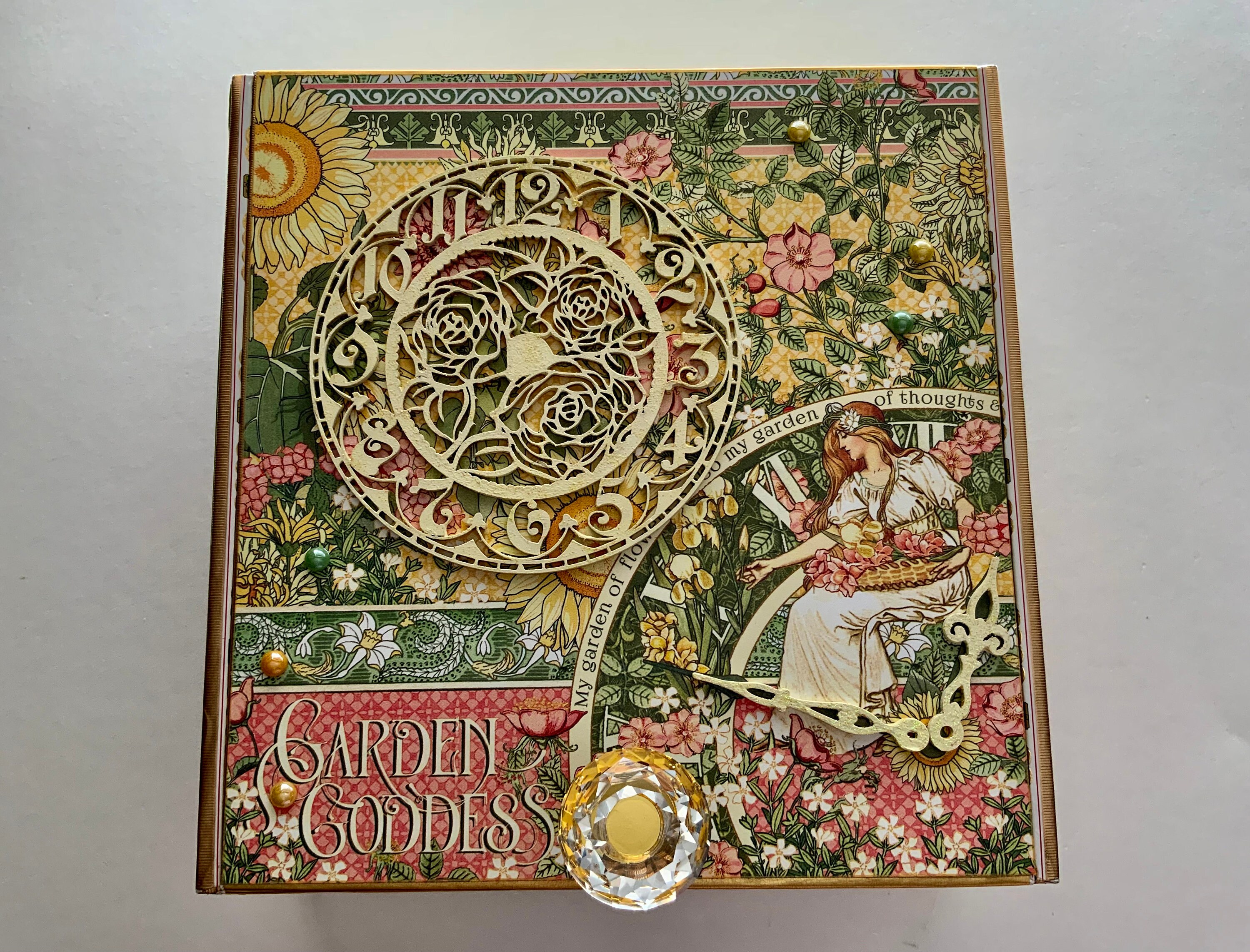 Garden Decorated Cigar Box, Decorative Box, Gift for Gardener ...