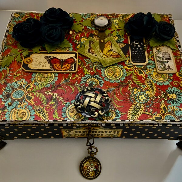 Decorated Cigar Box - Etsy