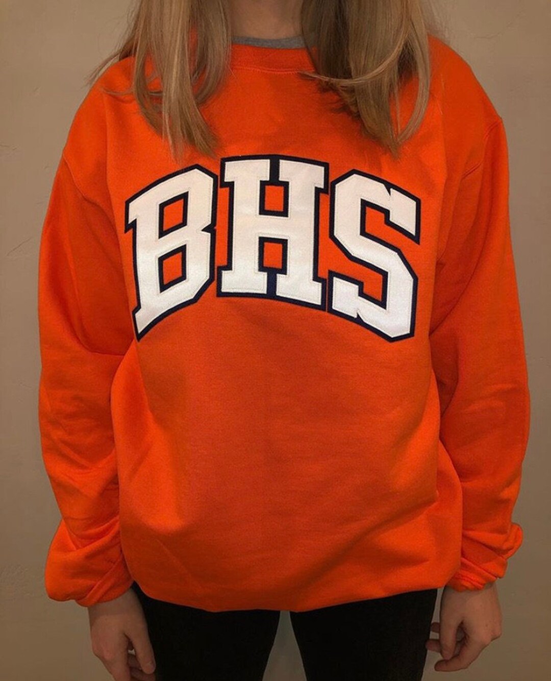 Customizable Applique Crewneck Sweatshirt, Personalized Sweatshirt ...