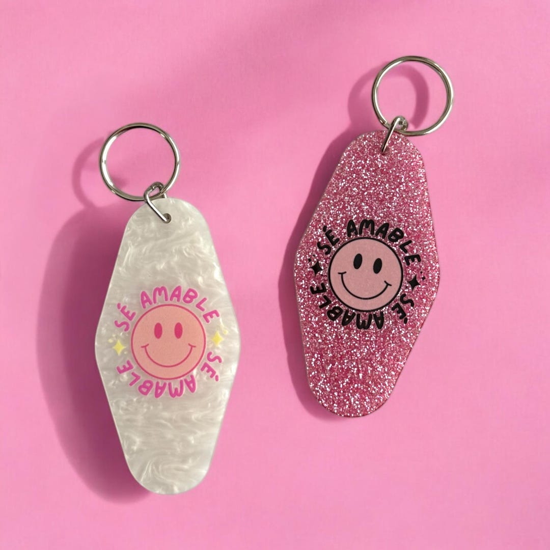 Sé Amable Keychain | Be Kind Keychain | Spanish Keychain | Cute Motel ...