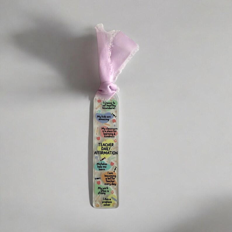 Teacher Gift Idea | Teacher Daily Affirmations Bookmark | Teacher ...
