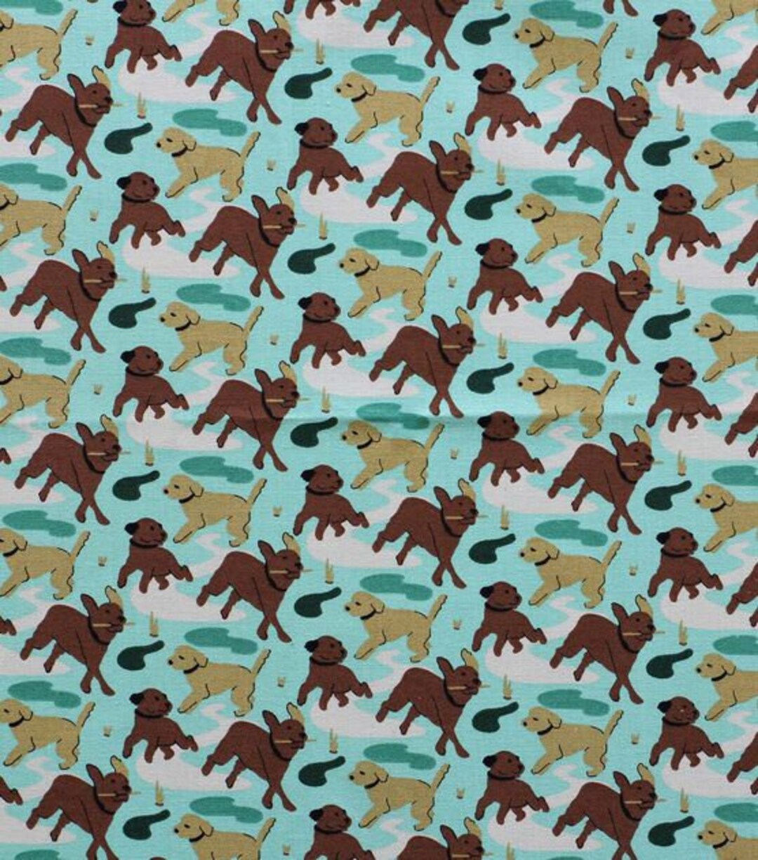 Playful Pups, 100% Cotton Fabric by the Yard, Quilt Fabric, Apparel ...