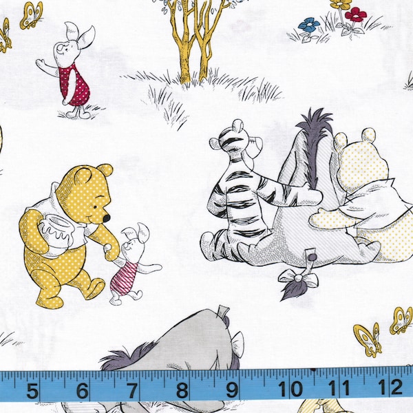 Winnie the Pooh Fabric - Etsy