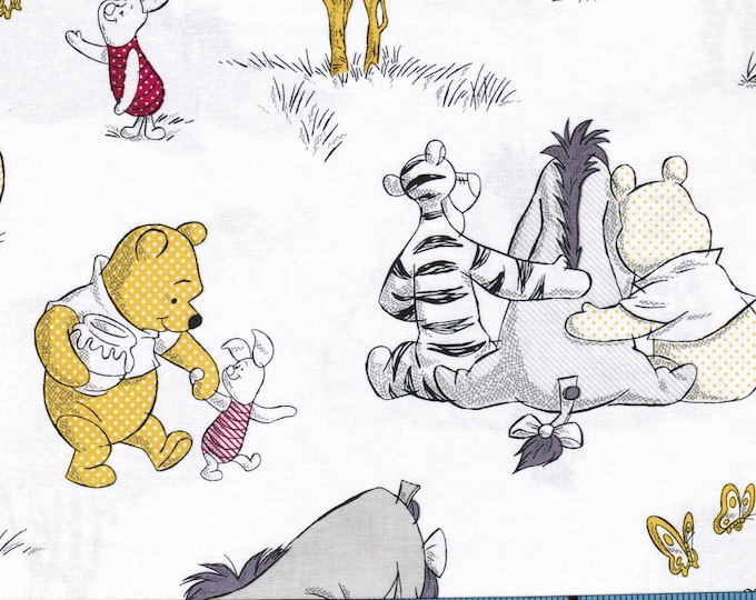 Winnie the Pooh Togetherish Sort of Day,100% Cotton Fabric by the Yard ...