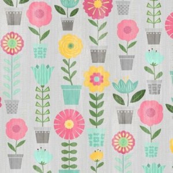 Bright Flower Fabric - Etsy
