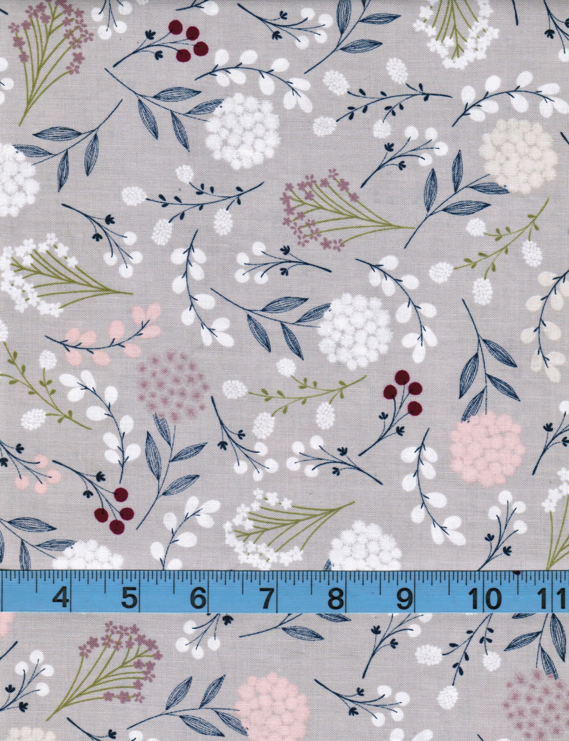 Berry Leaf Motif 100% Cotton Fabric by the Yard Quilt | Etsy