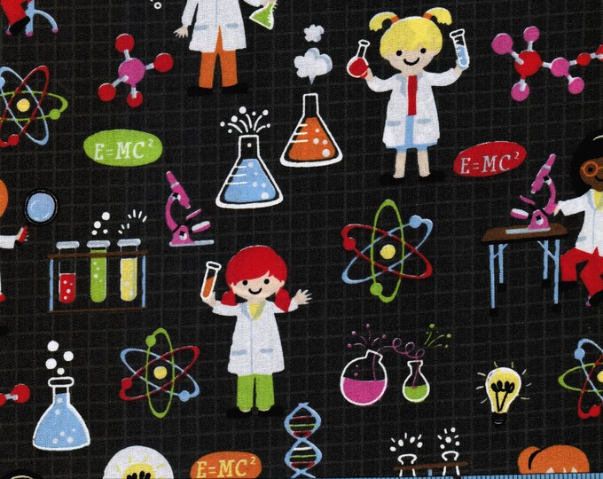Mallory Jane Science Girl, 100% Cotton Fabric by the Yard, Quilting ...