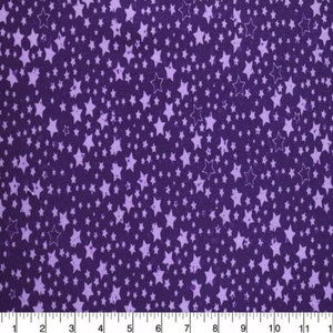 Purple Stars, 100% Cotton Fabric by the Yard, Quilt Fabric, Apparel ...