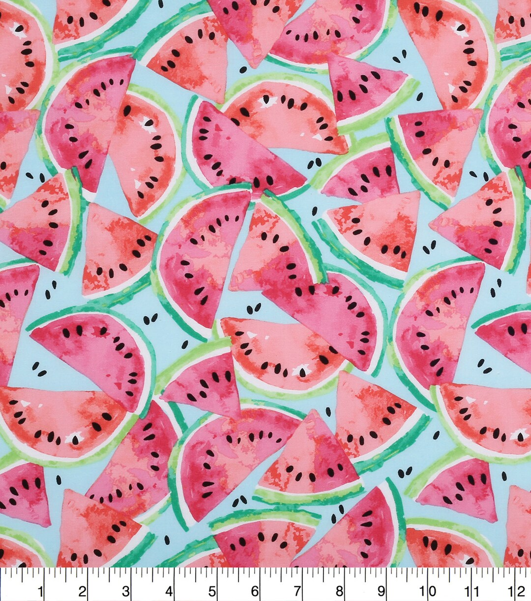 Watermelon, 100% Cotton Fabric by the Yard, Quilt Fabric, Apparel ...