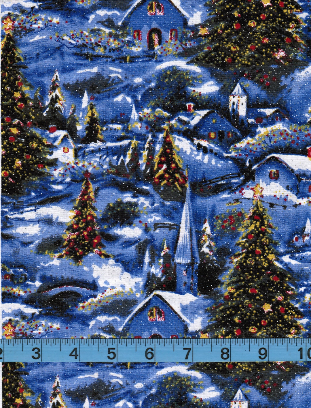 31" End of Bolt Winter White Christmas by David Textiles, 100% Cotton ...