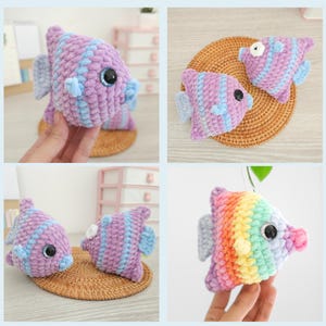 3 in 1 No-sew Crochet Patterns - Pufferfish - Angelfish - Fish ...