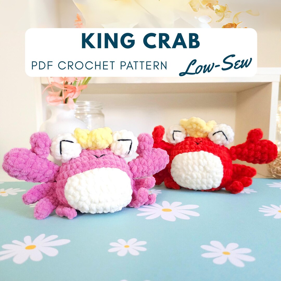 King Crab Amigurumi Pattern PDF – Cute Sea Animal Crochet Pattern, Fun ...