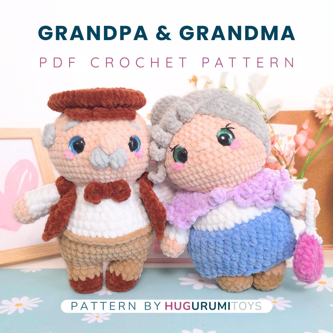 Grandpa & Grandma Amigurumi Bundle PDF – Cute Crochet Granny and ...