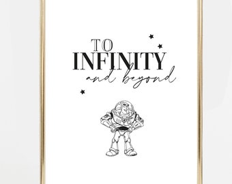 To Infinity and Beyond Quote Wall Print Inspired by - Etsy