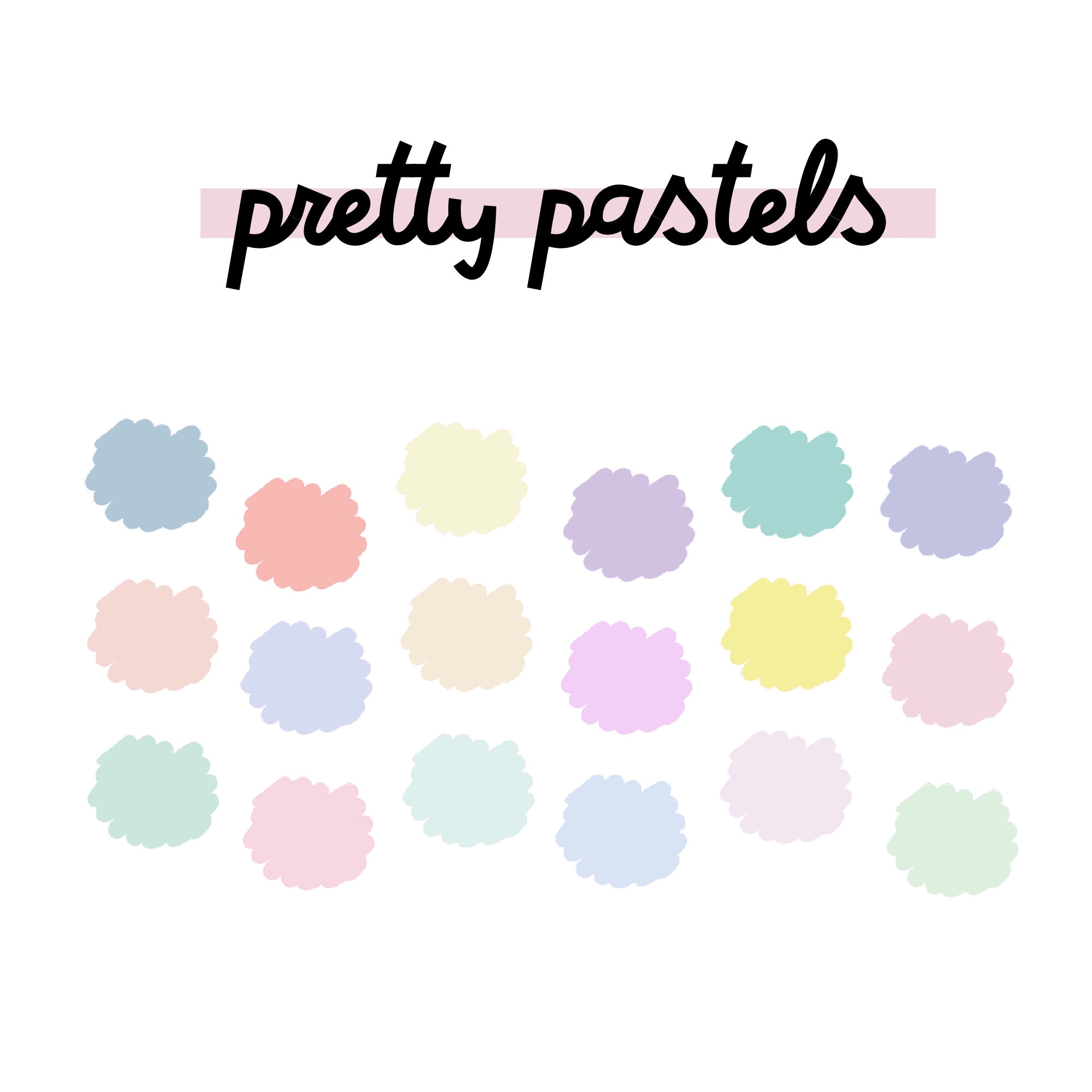 Pretty Pastels // Pastel Color Palette for Procreate 5x iPad // Instant ...