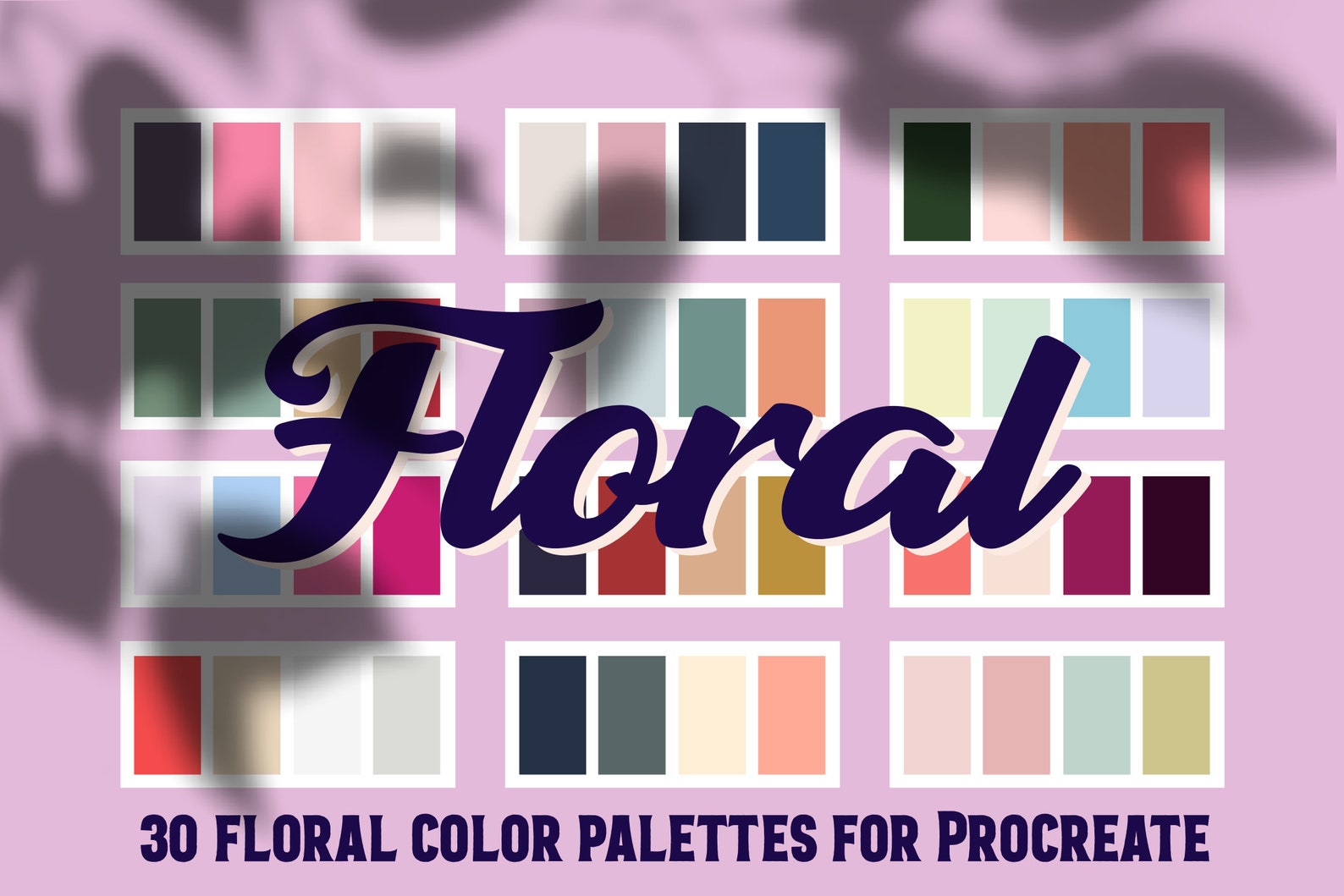 Procreate Color Palette | Floral Colorset, Procreate Colors, Floral ...