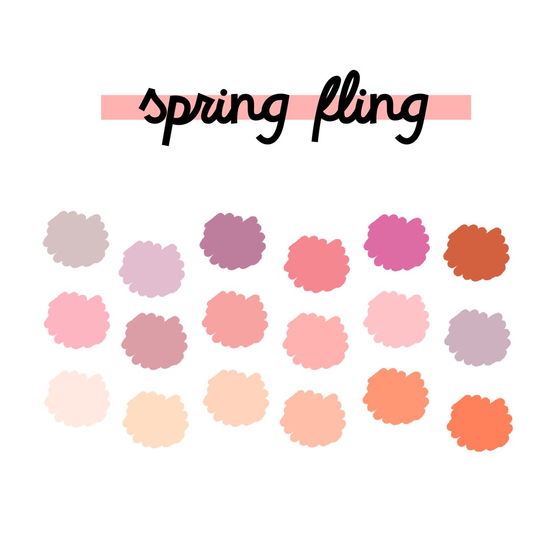 Spring Fling // Spring Color Palette for Procreate 5x iPad // Instant ...