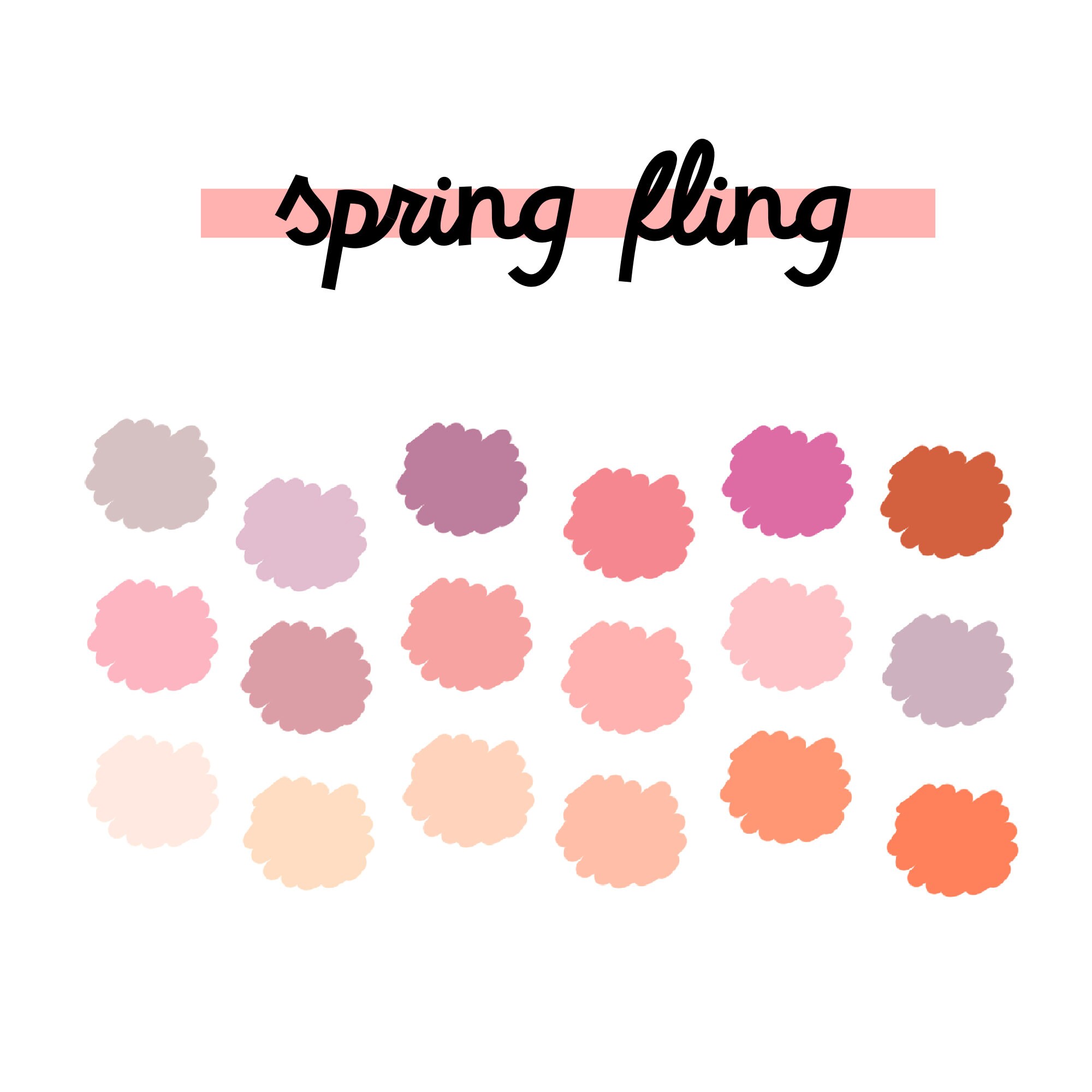Spring fling // spring color palette for Procreate 5x iPad // | Etsy