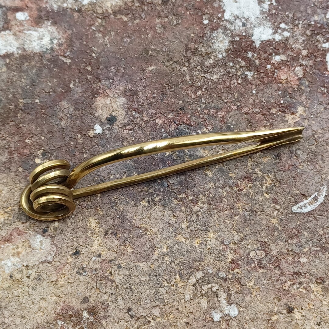 Brass-celtic Fibula Brooch. La Tène III. 2.75" - Etsy