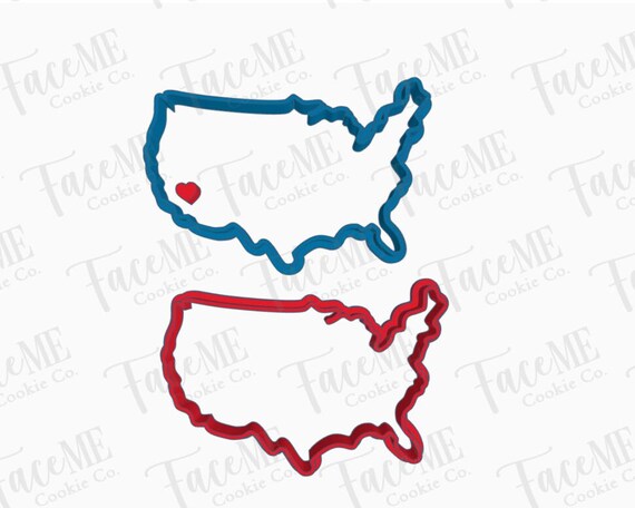 USA Map Cookie Cutter. Personalize Your Home State With a - Etsy