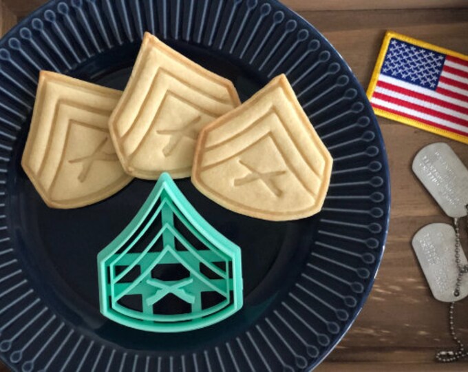 US Military Enlisted Rank Insignia Cookie Cutters. Military Patch ...