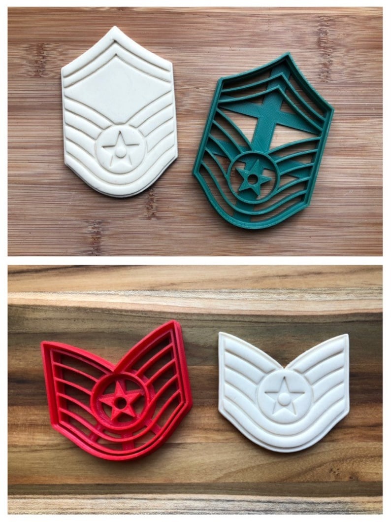 US Military Enlisted Rank Insignia Cookie Cutters. | Etsy