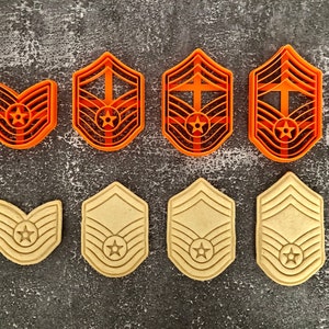 US Military Enlisted Rank Insignia Cookie Cutters. Ranks From All ...