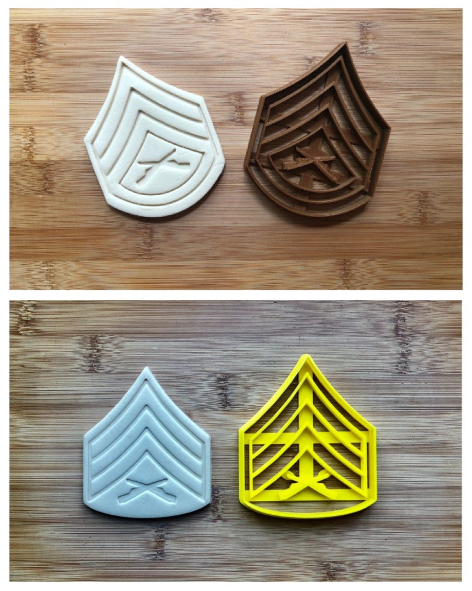 US Military Enlisted Rank Insignia Cookie Cutters. | Etsy