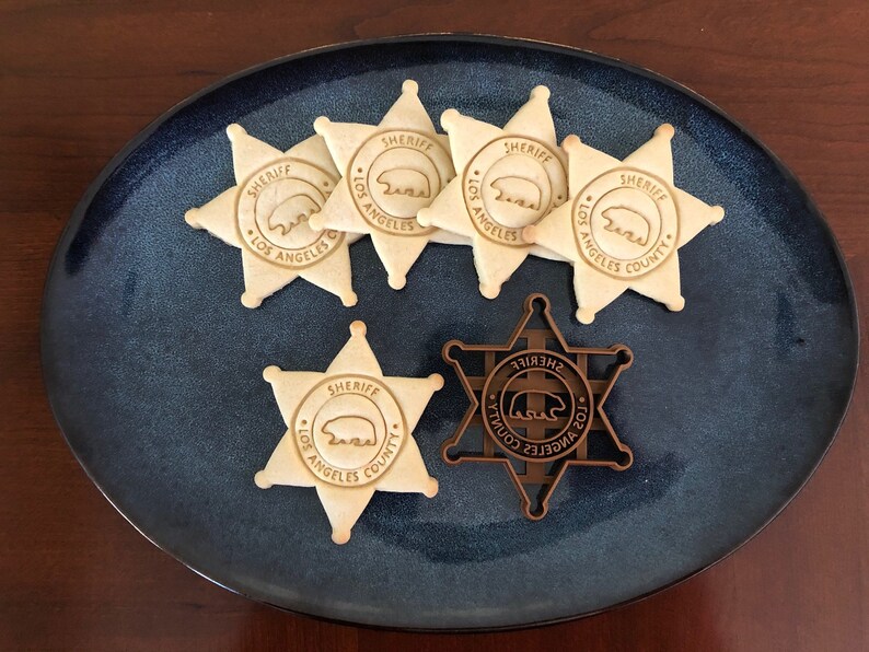 Los Angeles County Sheriff Badge Cookie Cutters Sheriff - Etsy