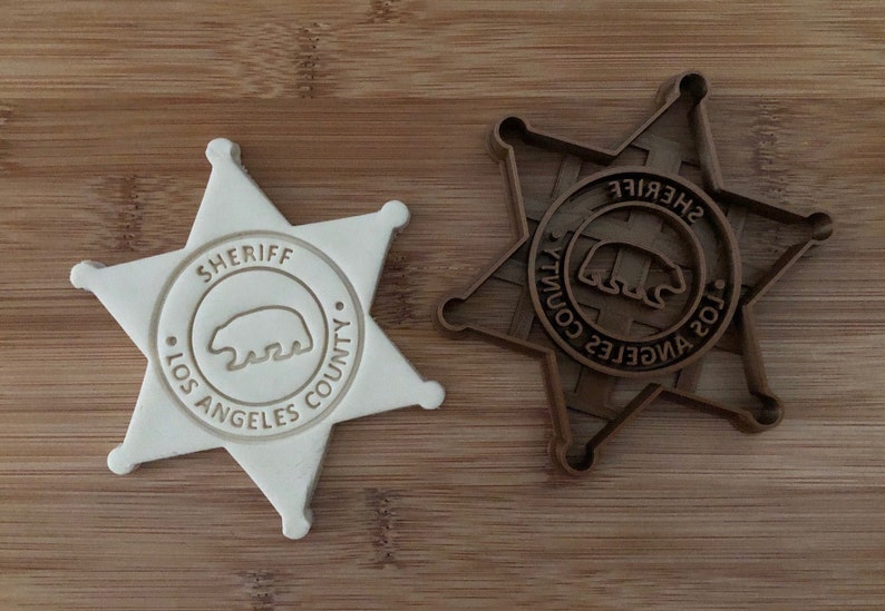 Los Angeles County Sheriff Badge Cookie Cutters Sheriff - Etsy