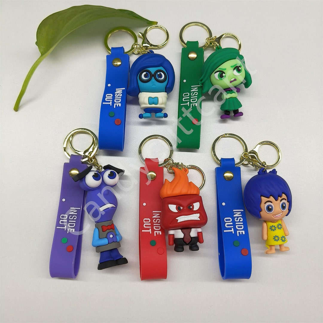 Inside Out 2 Keychain Pendant, Emotion Character Keyring, Inside Out ...