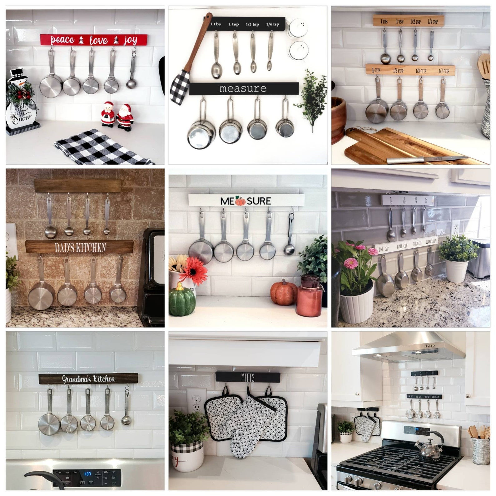 MEASURE UP! Measuring Cup Holder, Kitchen Organizer, Cup Hanger ...