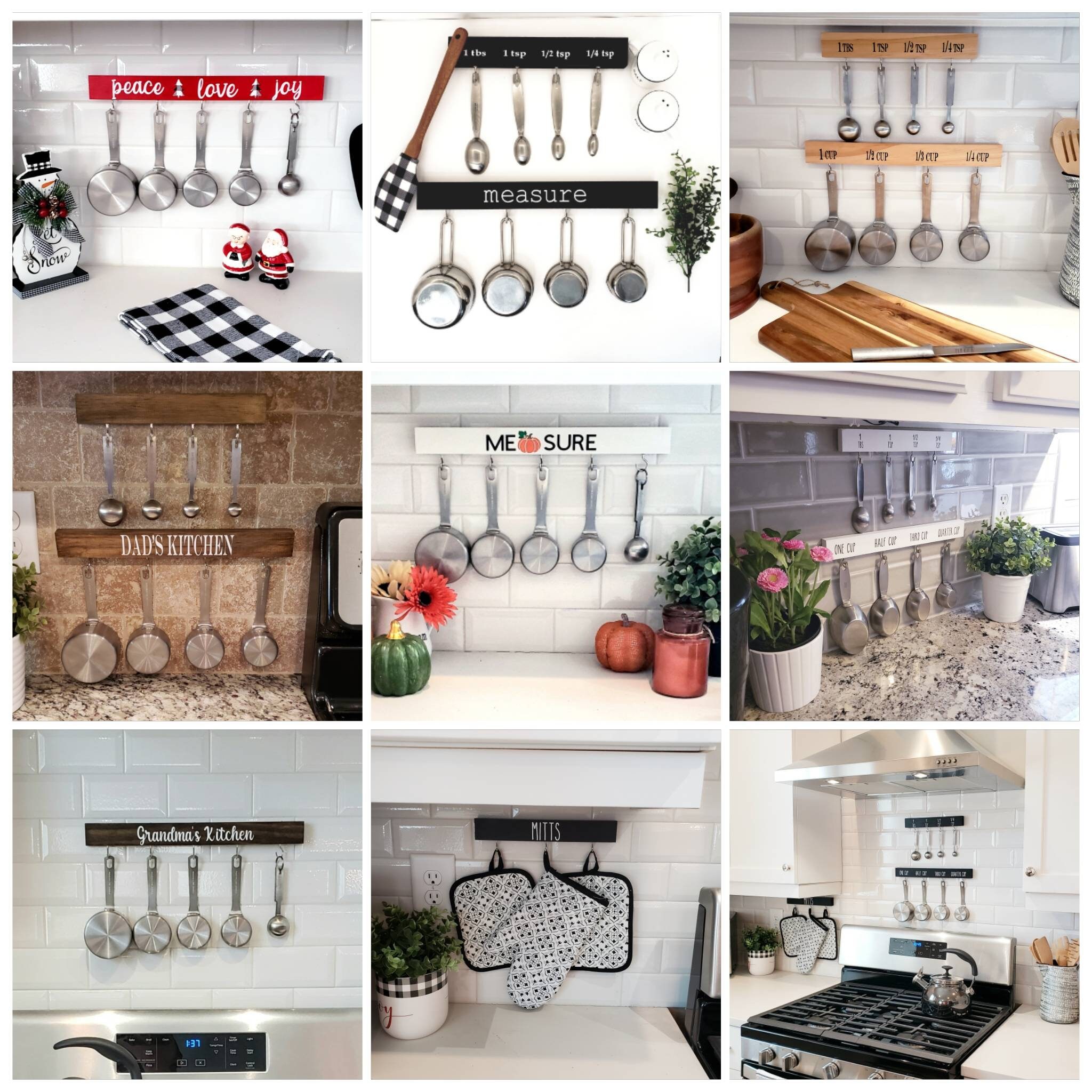 MEASURE UP! Measuring Cup Holder, Kitchen Organizer, Cup Hanger ...